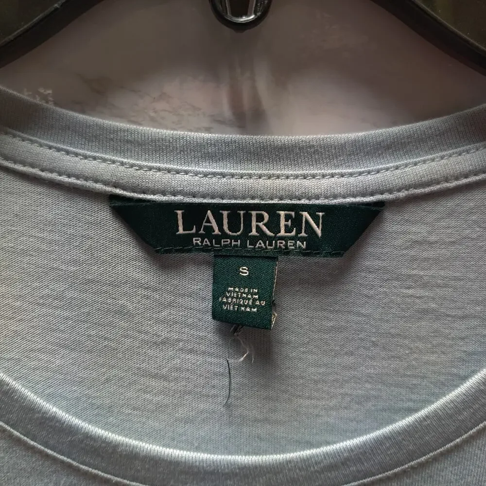 Lauren Ralph Lauren | Tops | Lauren Ralph Lauren Light Blue Beaded ...